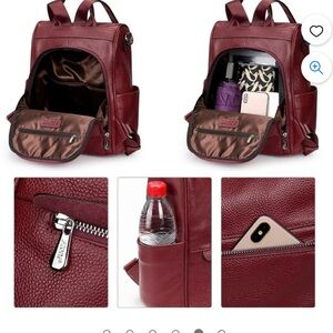 S-Zone | Bags | Szone Leather Backpack Purse Antitheft Convertible ...